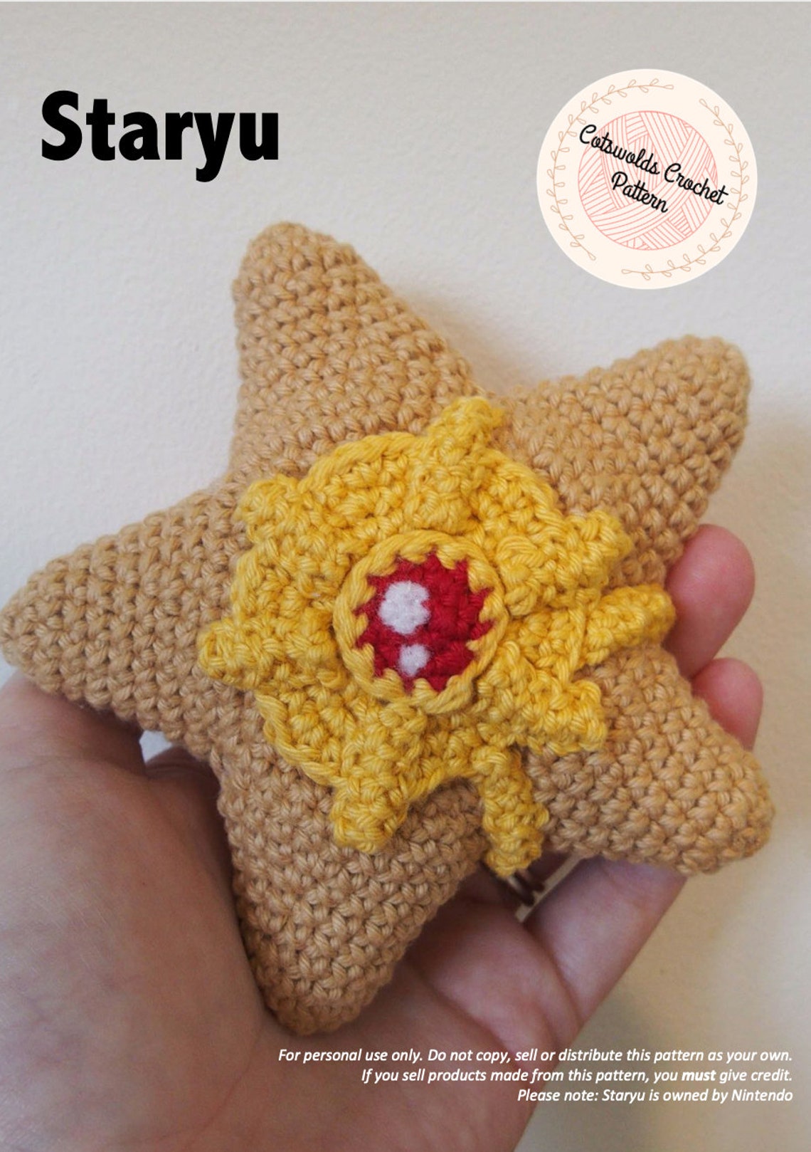 Staryu Amigurumi Crochet Pattern PDF File | Etsy