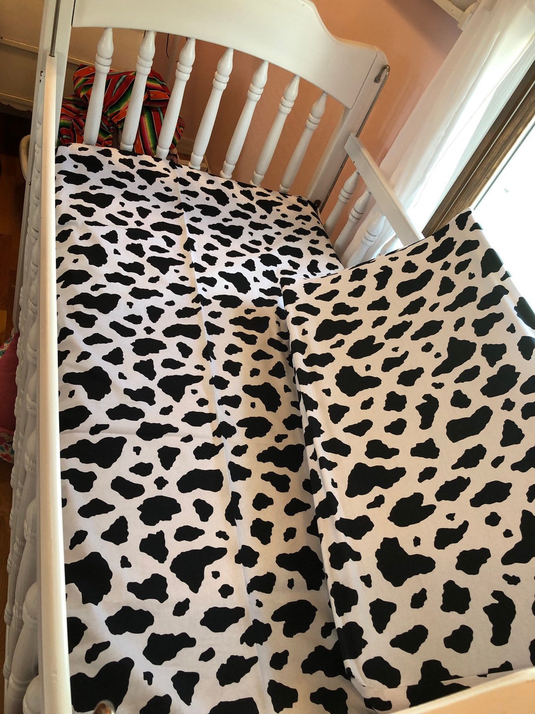 Crib Sheet Set Cow Crib Sheet With Changing Pad Cover Farm Nursery ...