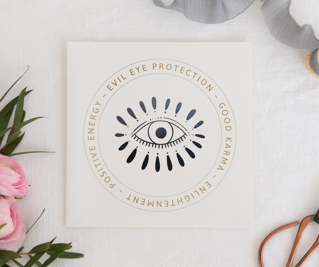 Evil Eye Protection Card Jewelry Display Card Printable File Healing ...