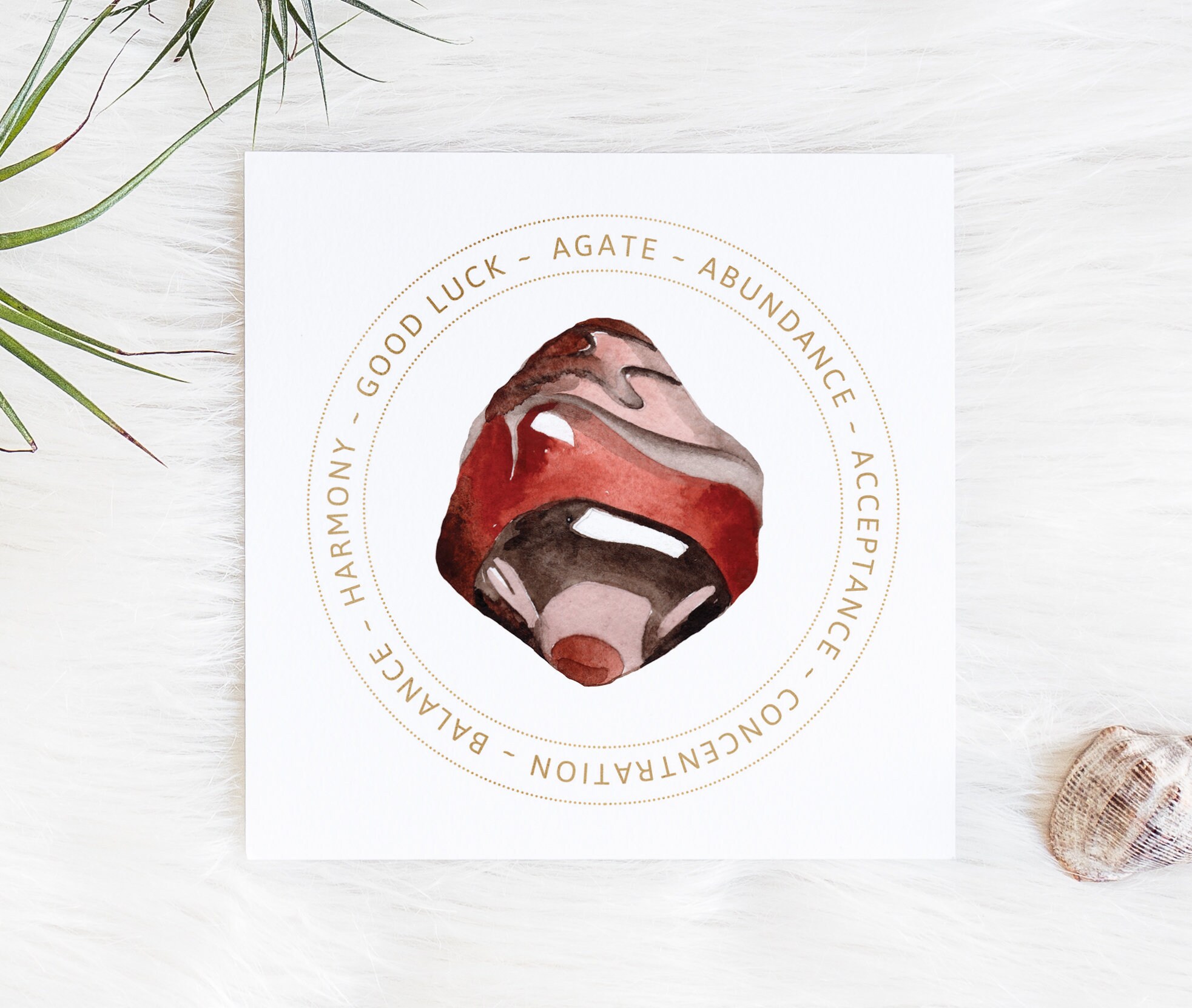 Agate Gemstone Jewelry Display Card Printable Gemstone Meaning Card ...