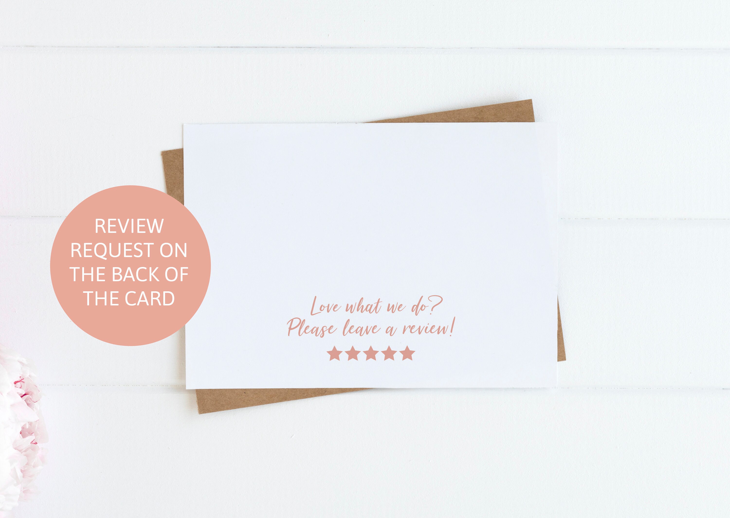 Thank You & Review Request Card Fold or Dual Side Printable Feedback ...