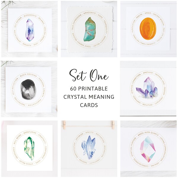Printable Crystal Cards - Etsy