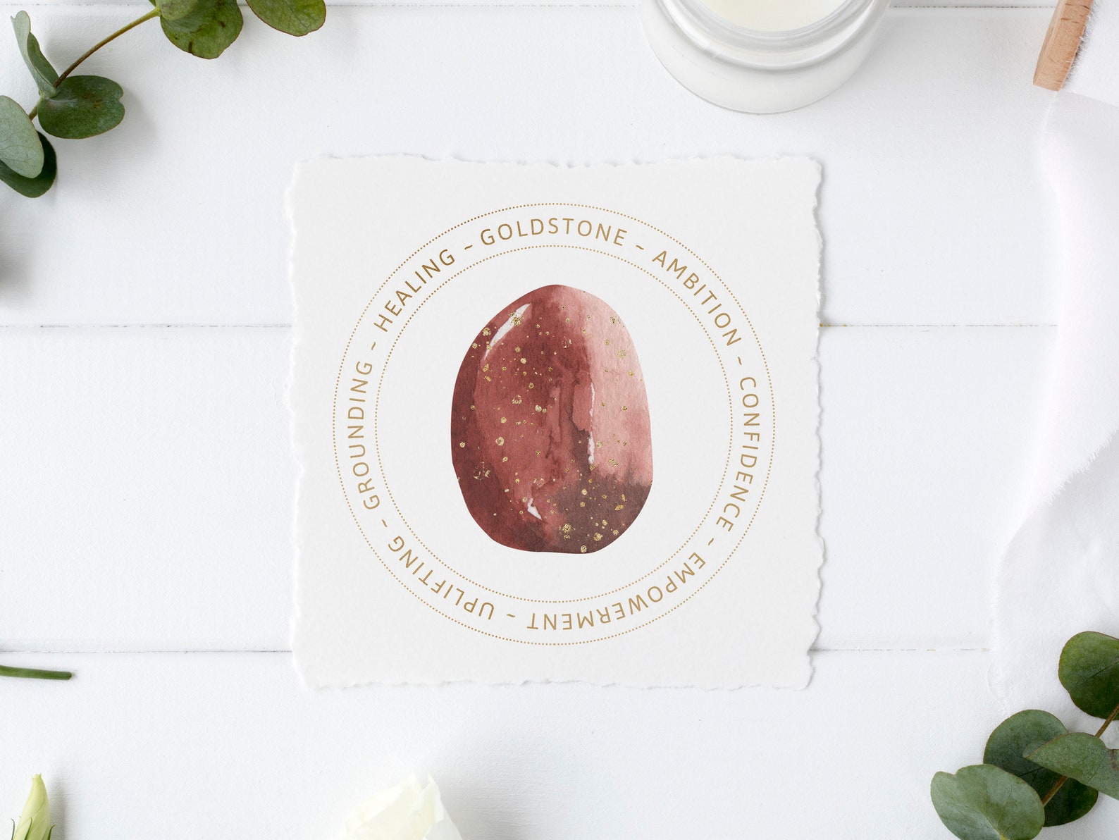 Goldstone Gem Card Jewelry Display Card Goldstone Meaning Printable ...