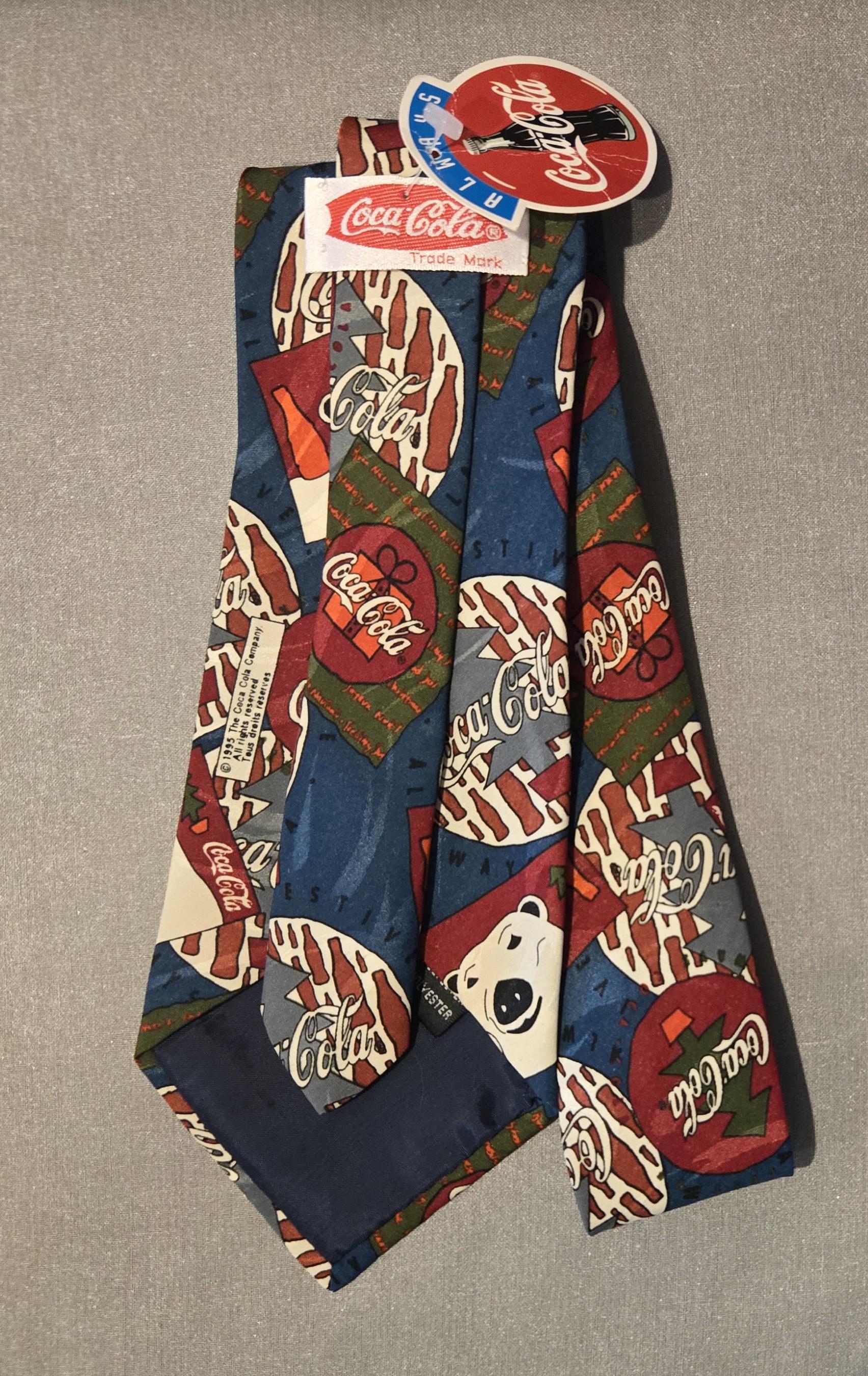 Authentic Vintage Coca Cola Bear Ties With Original Label and Tag ...