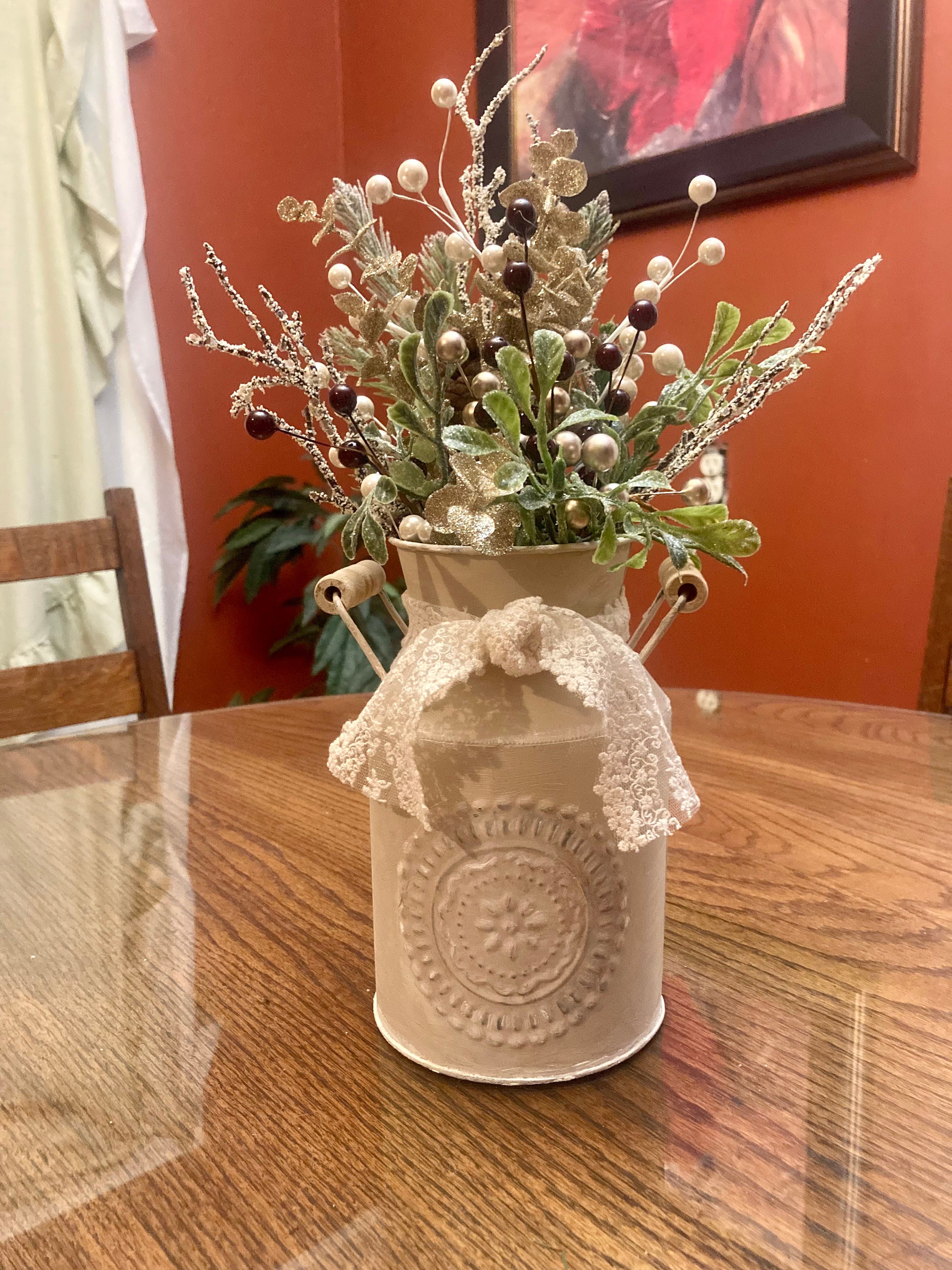 French Country Christmas Centerpiece, Christmas Centerpiece, Farmhouse ...