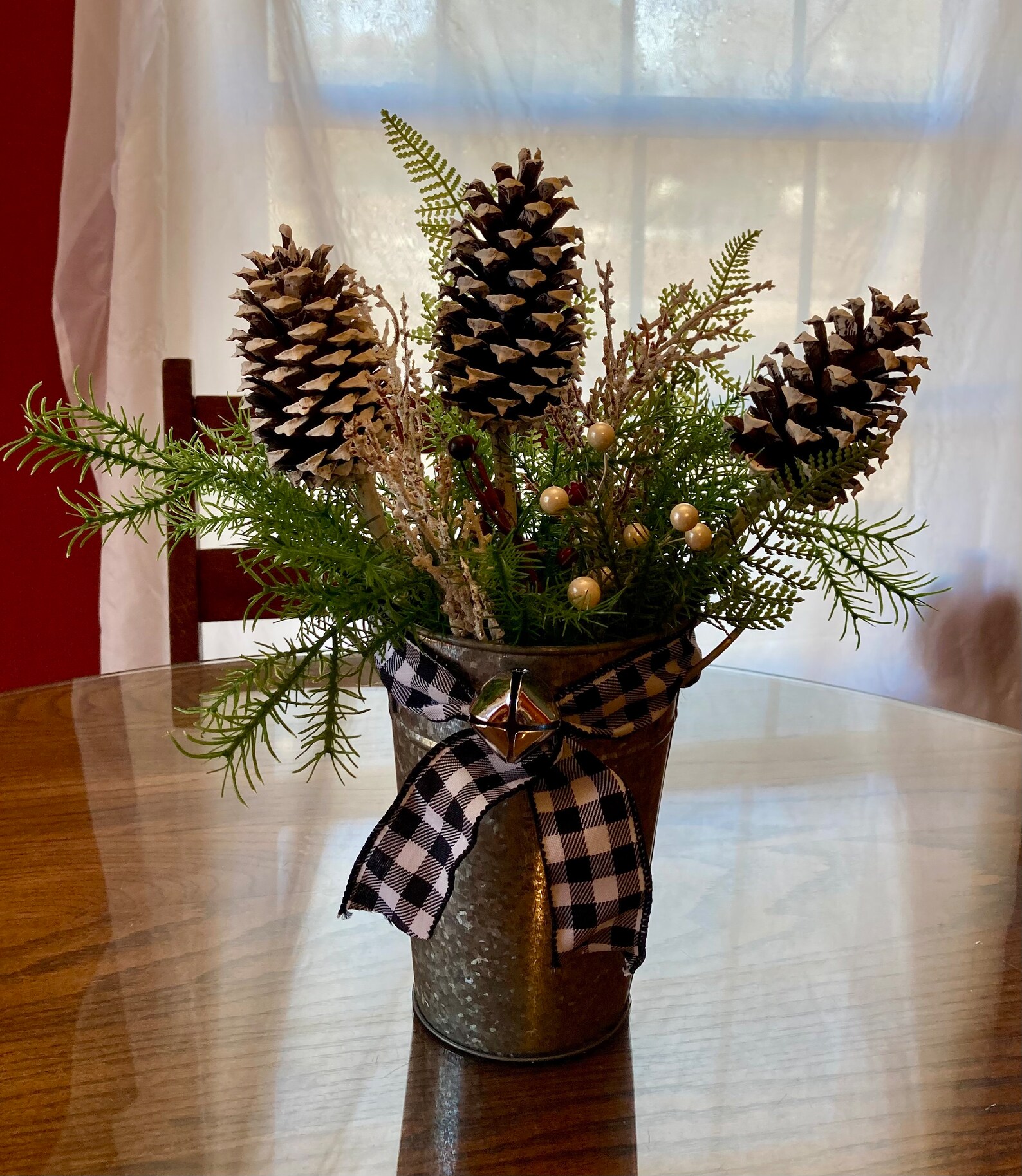Rustic Christmas Centerpiece, Christmas Pinecones Centerpiece, Winter ...