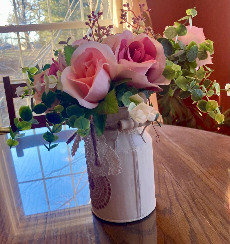 French Country Farmhouse Rose Centerpiece, French Country Mothers Day ...