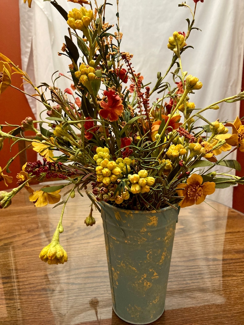 Rustic Wildflower Centerpiece, Rustic Centerpiece, Farmhouse ...