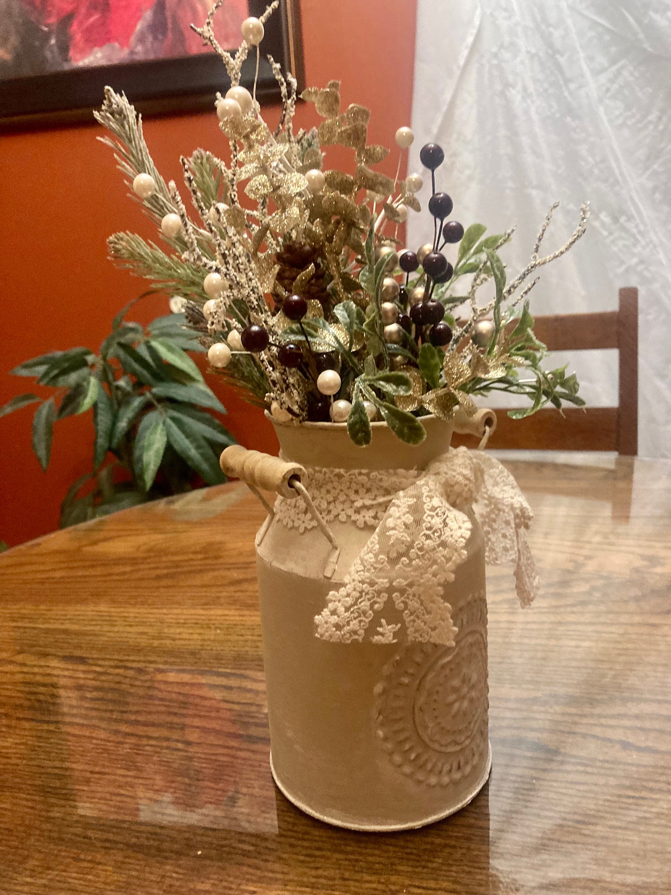 French Country Christmas Centerpiece, Christmas Centerpiece, Farmhouse ...