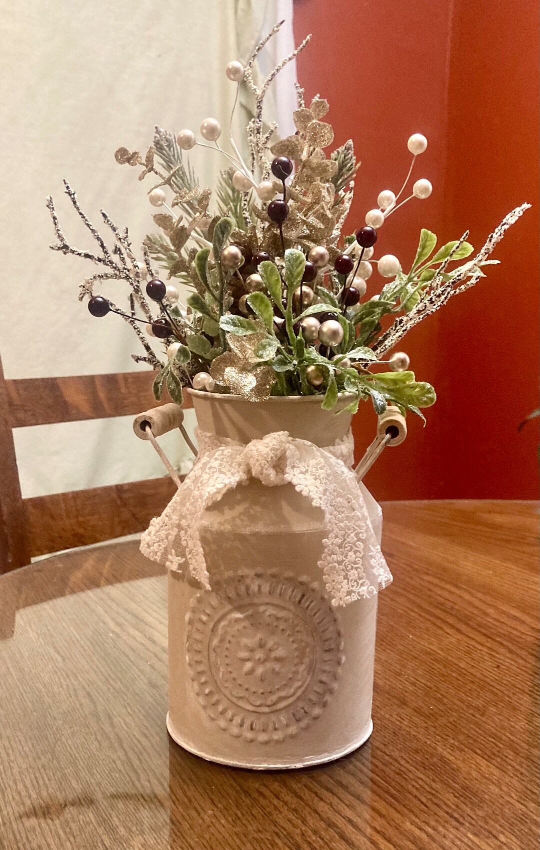 French Country Christmas Centerpiece, Christmas Centerpiece, Farmhouse ...