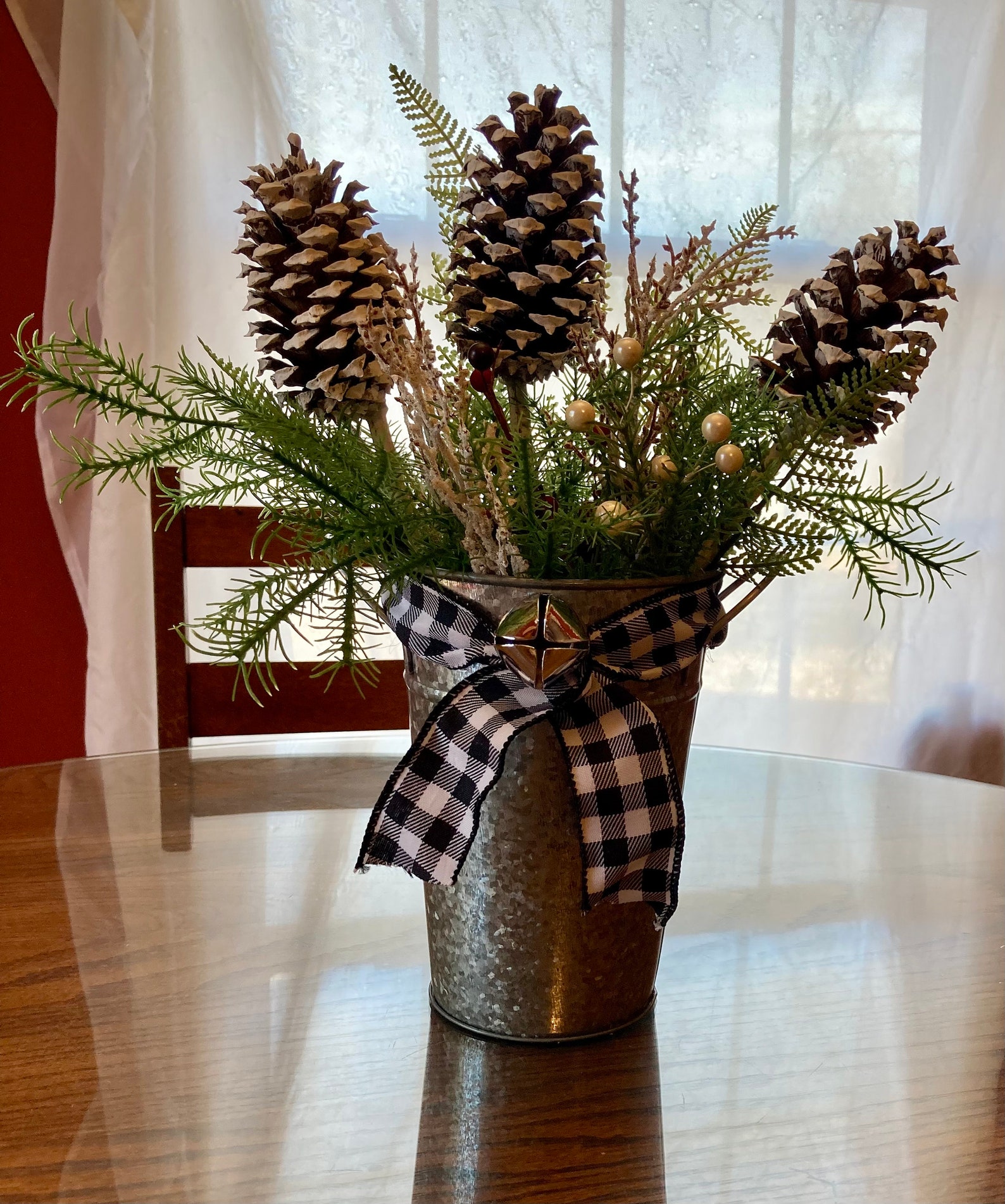 Rustic Christmas Centerpiece, Christmas Pinecones Centerpiece, Winter ...