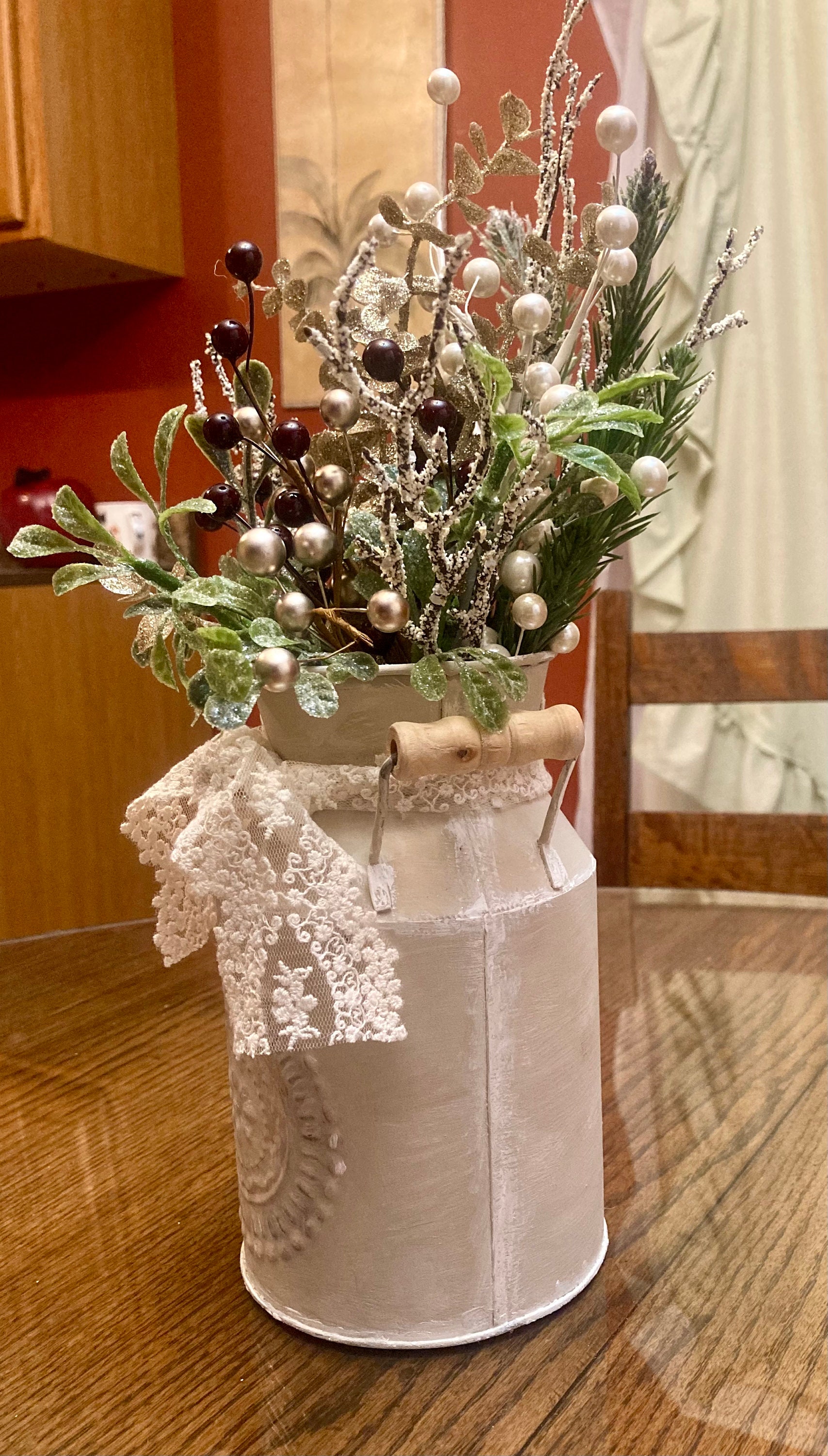 French Country Christmas Centerpiece, Christmas Centerpiece, Farmhouse ...