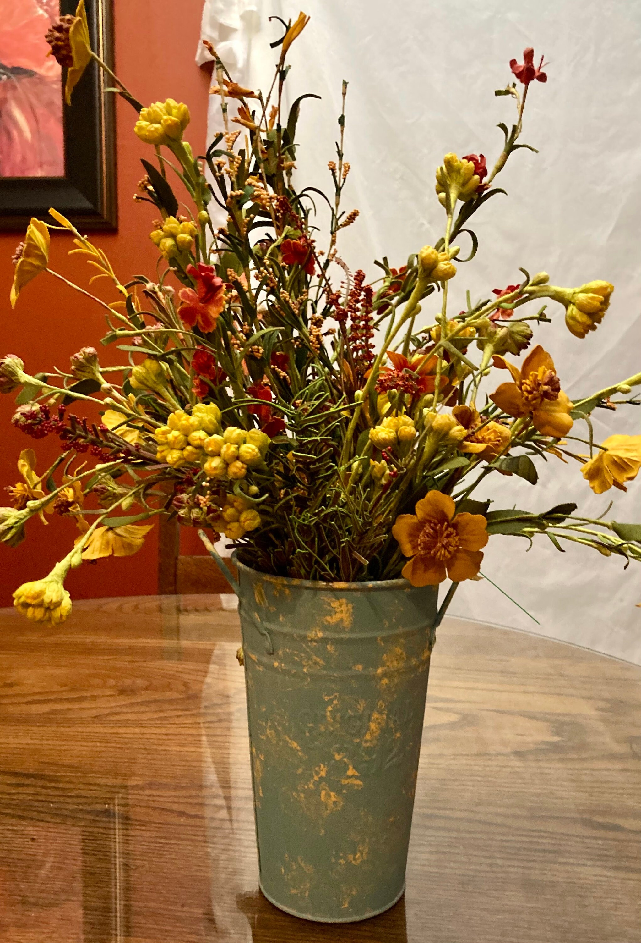 Rustic Wildflower Centerpiece, Rustic Centerpiece, Farmhouse ...