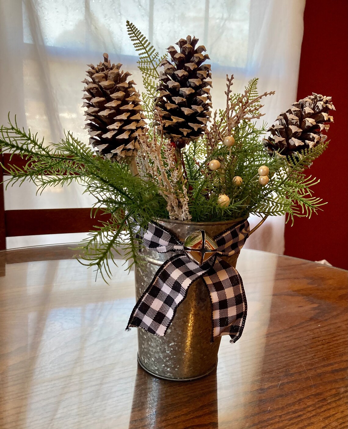 Rustic Christmas Centerpiece, Christmas Pinecones Centerpiece, Winter ...
