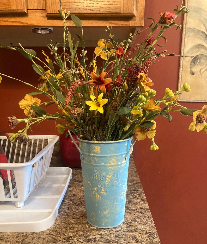 Rustic Wildflower Centerpiece, Rustic Centerpiece, Farmhouse ...