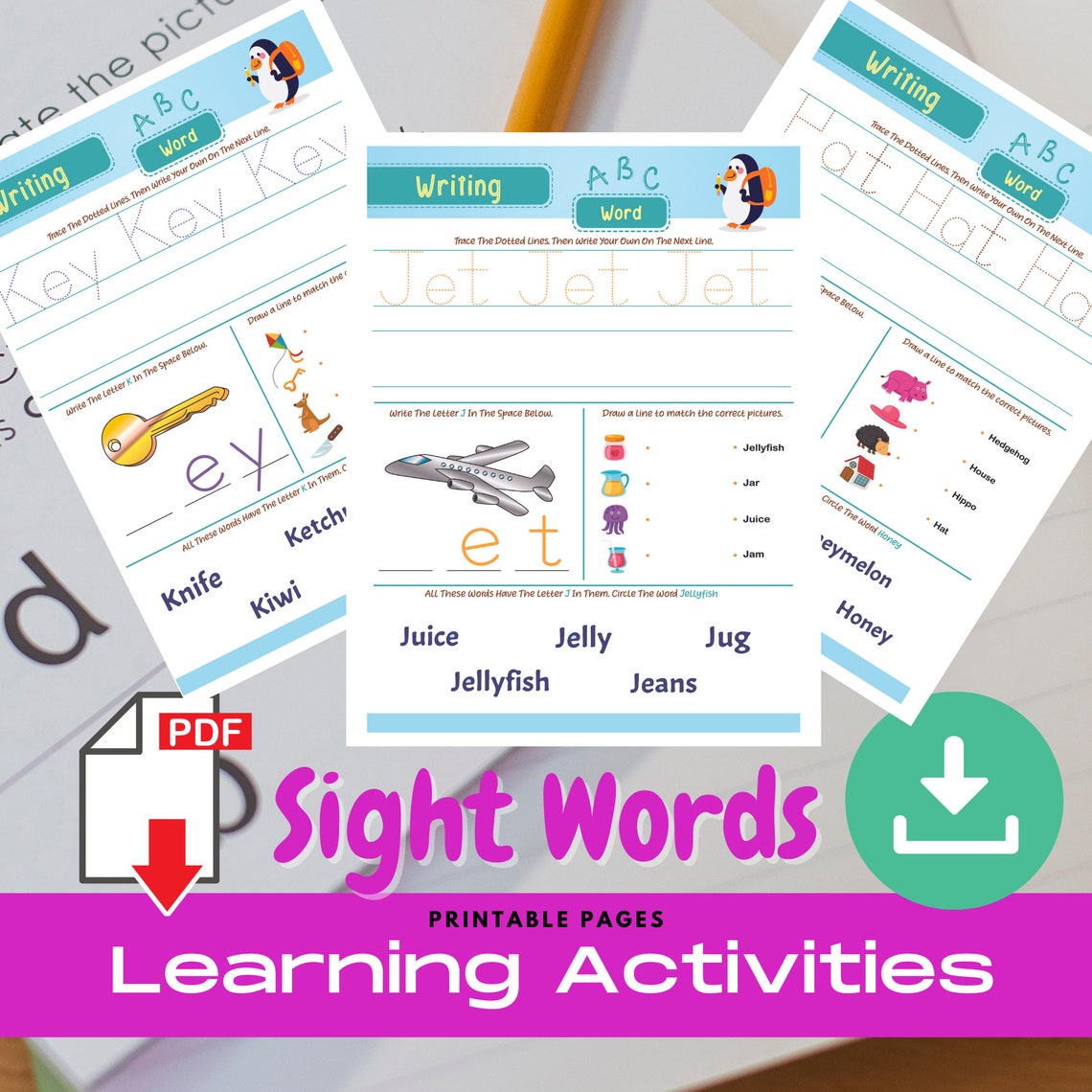Printable Sight Words Tracing Pages, Spelling, Sight Words Tracing ...