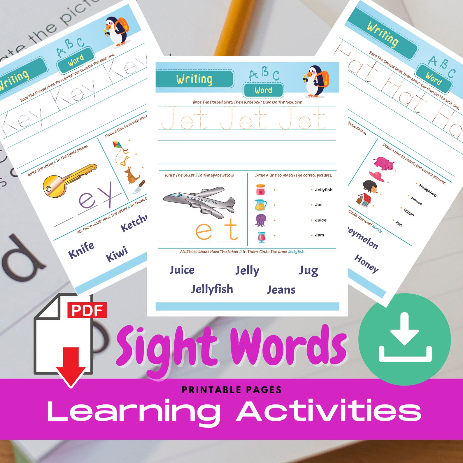 Printable Sight Words Tracing Pages, Spelling, Sight Words Tracing ...
