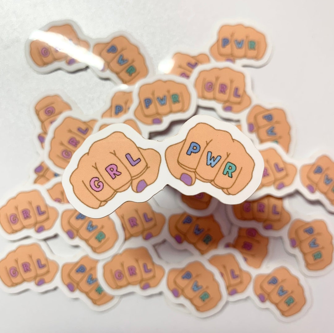 Girl Power Sticker GRL PWR Sticker Mini Sticker Matte - Etsy