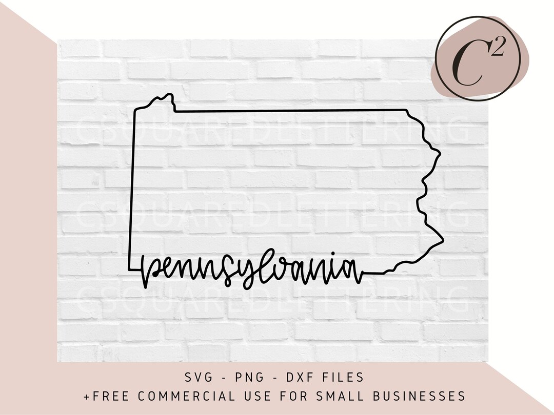 Pennsylvania SVG, Hand Lettered SVG, Pennsylvania Svg, Pennsylvania ...