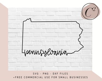Pennsylvania Outline Svg - Etsy