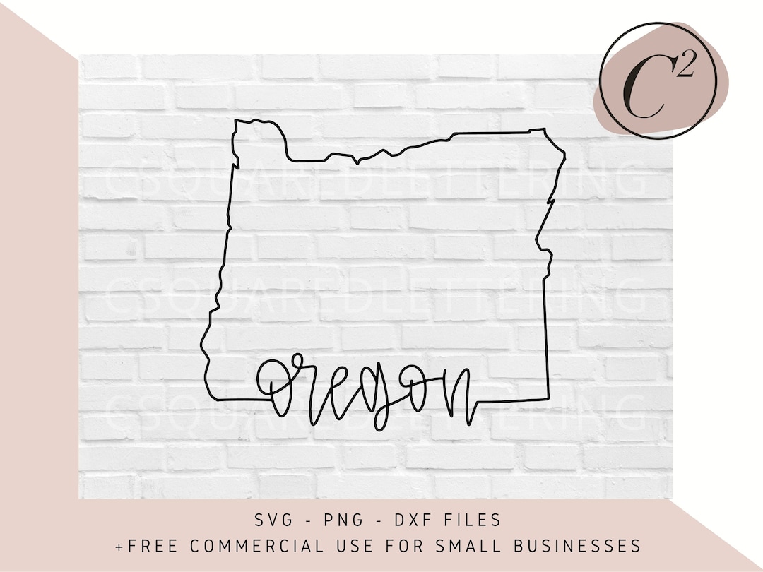 Oregon SVG, Hand Lettered SVG, Oregon Svg, Oregon Outline Svg, Cut ...