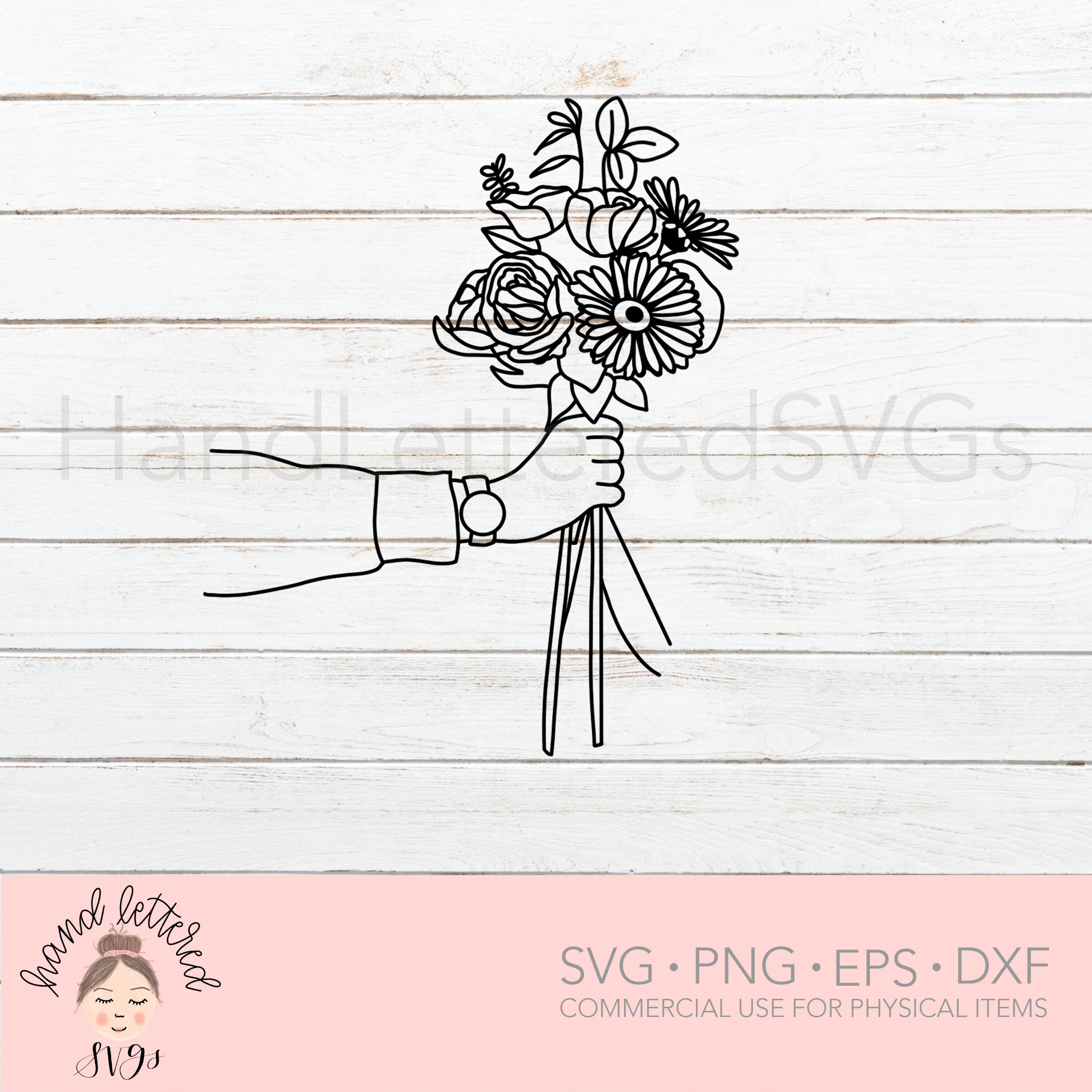 Bunch of Flowers SVG Floral svg Hand Lettered SVG Plant svg | Etsy