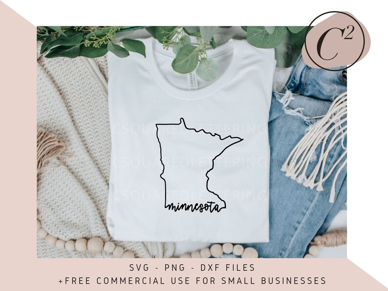 Minnesota SVG Hand Lettered SVG Minnesota Minnesota Outline | Etsy