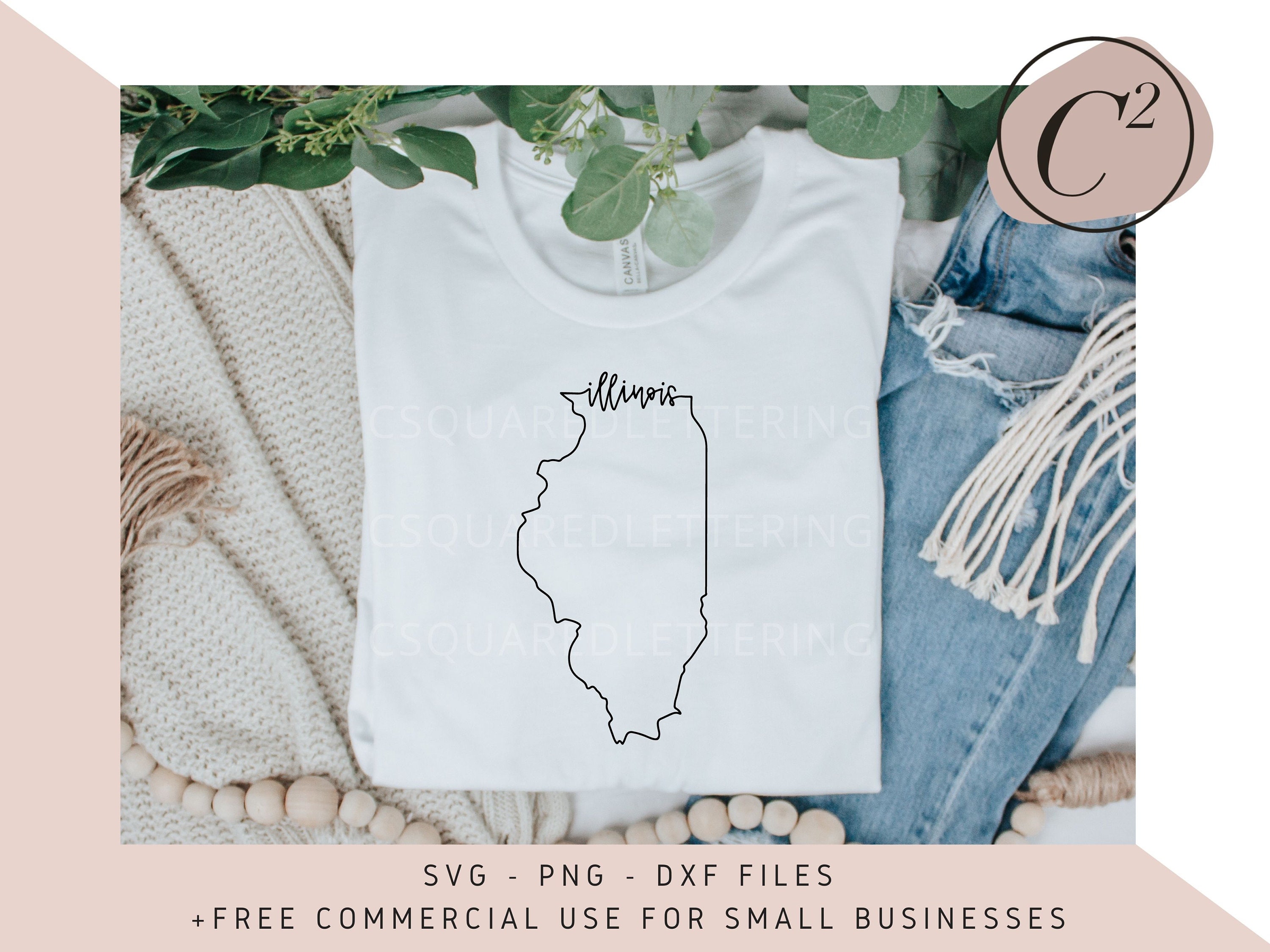 Illinois SVG Hand Lettered SVG Illinois svg Illinois - Etsy España