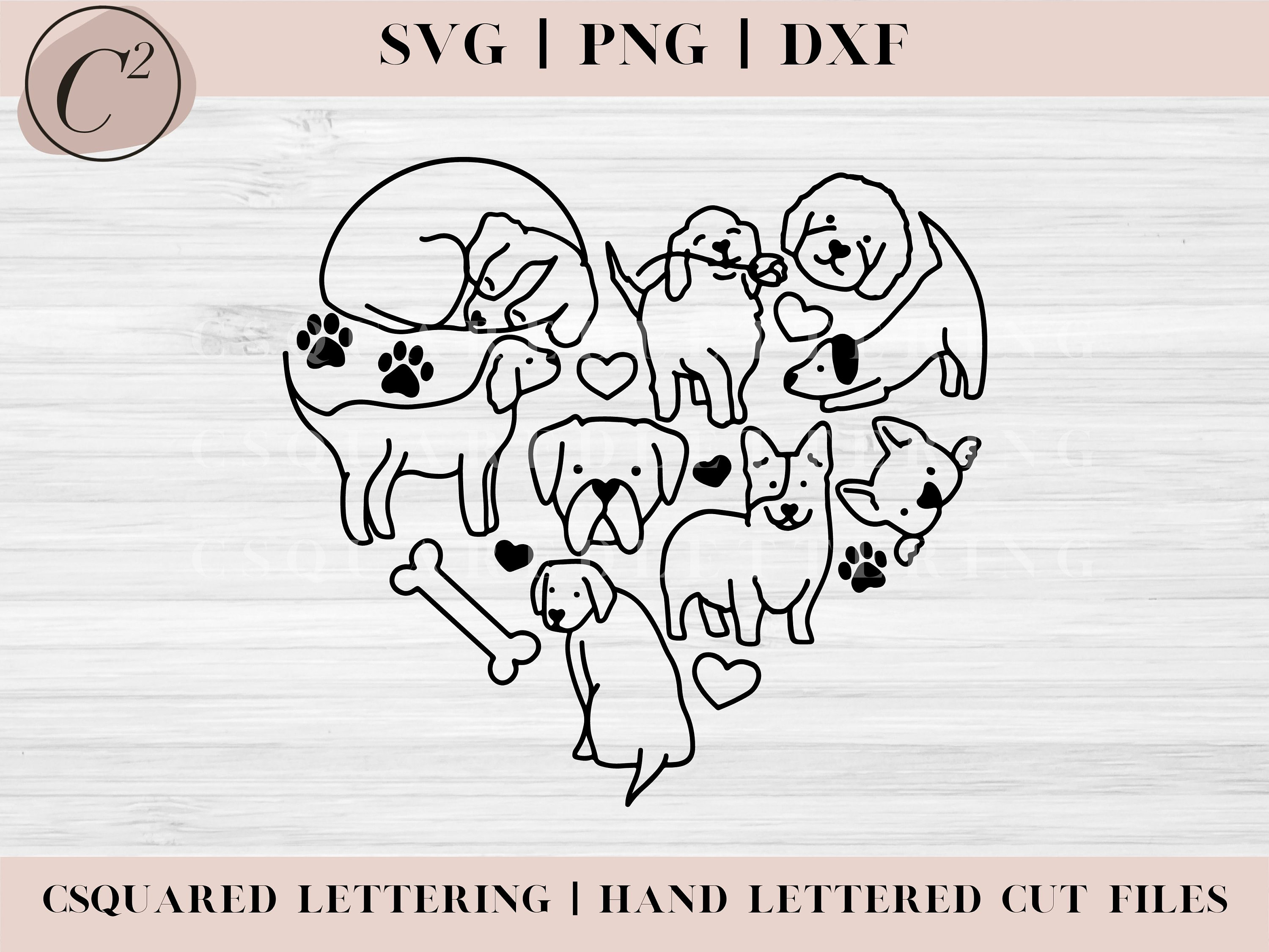 Dog Doodle Heart SVG Hand Drawn Dog SVG Dog Mom SVG Dog - Etsy