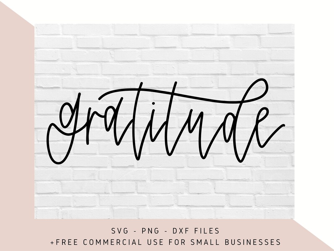 Gratitude SVG, Positive Svg, Thankful Svg, Hand Lettered SVG, Positive ...