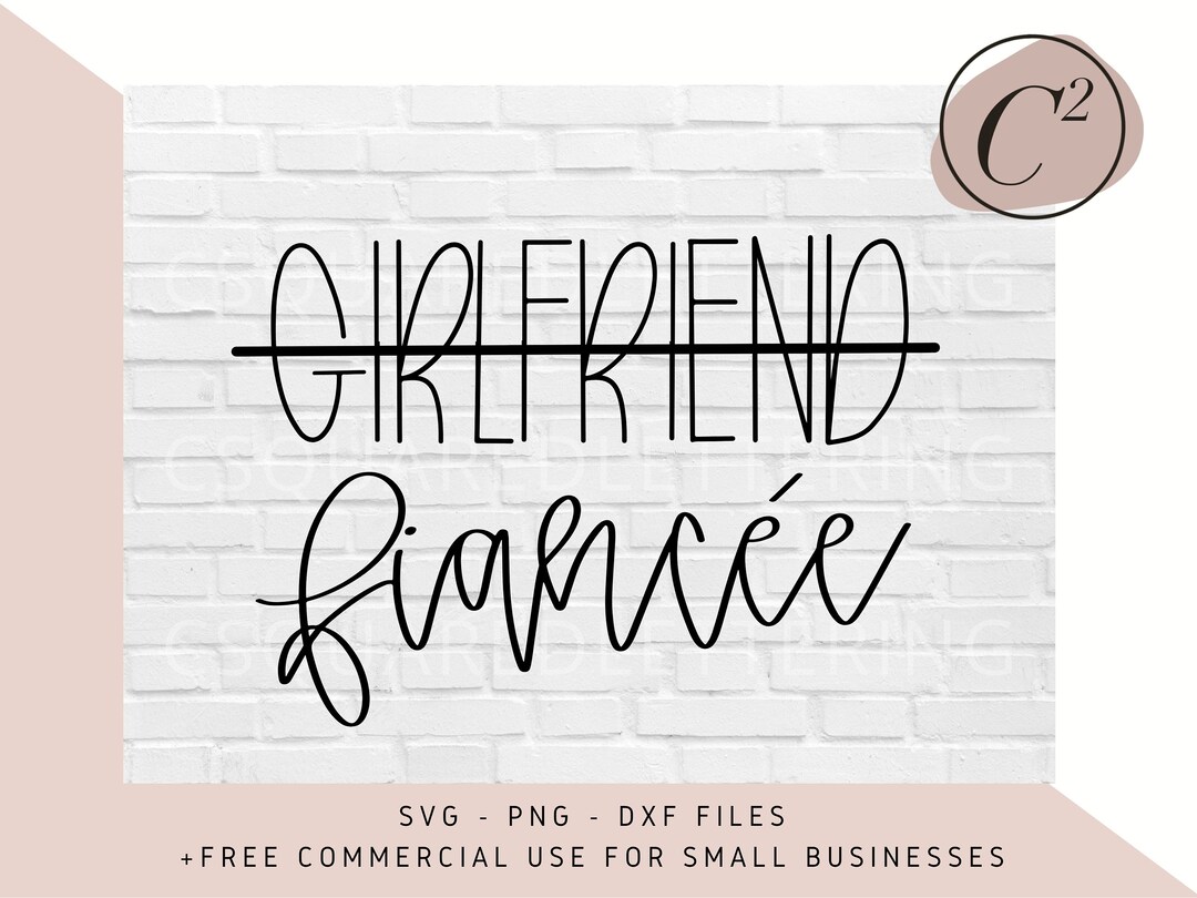 Girlfriend Fiancee SVG Engagement SVG Fiancee Svg Bride - Etsy