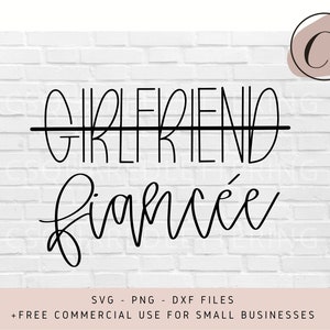 Girlfriend Fiancee SVG Engagement SVG Fiancee Svg Bride - Etsy