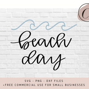 Beach Day SVG, Hand Lettered Svg, Summer Cut Files for Cricut, Summer ...