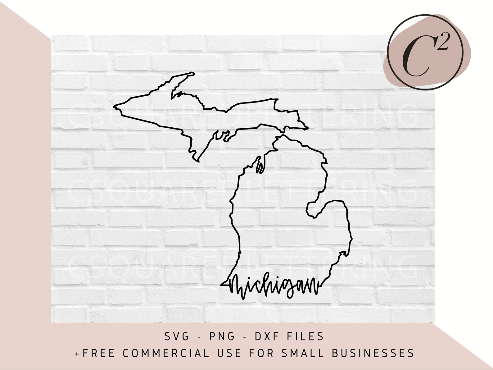 Michigan SVG Hand Lettered SVG Michigan Svg Michigan - Etsy