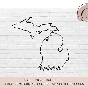 Michigan SVG, Hand Lettered SVG, Michigan Svg, Michigan Outline Svg ...