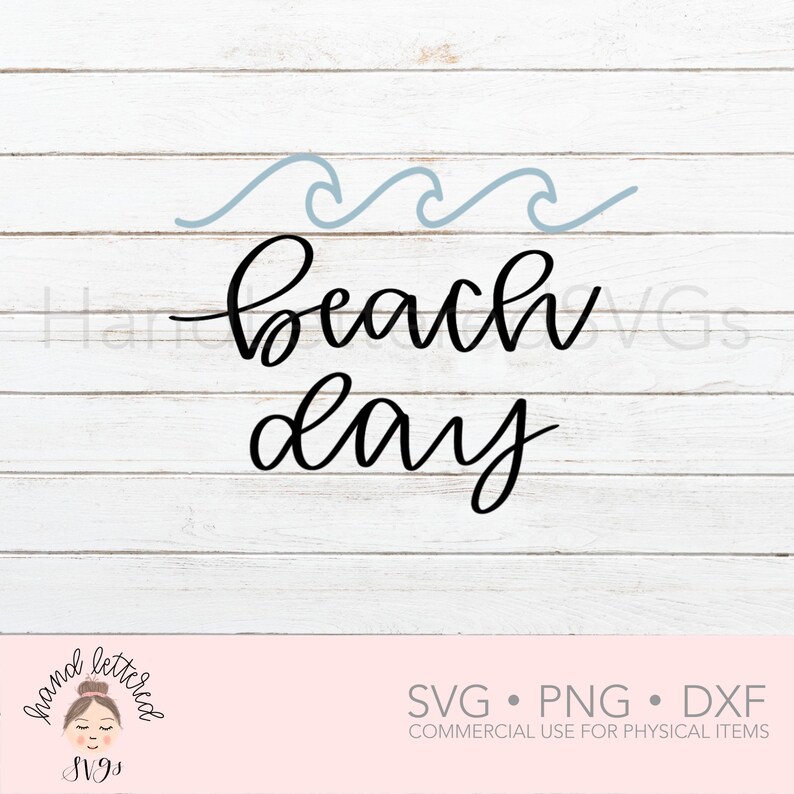 Beach Day SVG Hand Lettered svg summer cut files for Cricut | Etsy