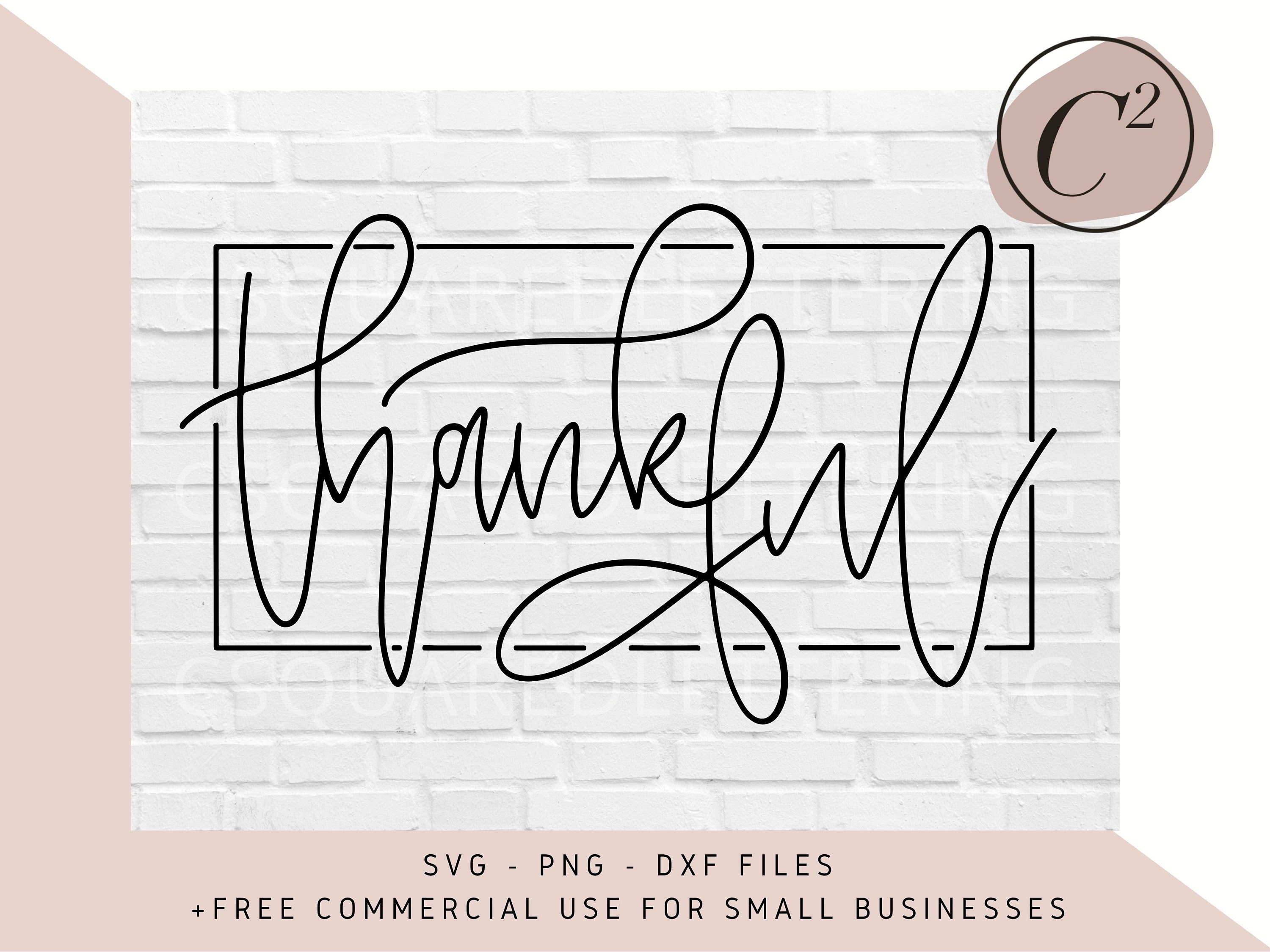 Thankful SVG Hand Lettered SVG Thanksgiving Svg Fall Svg - Etsy