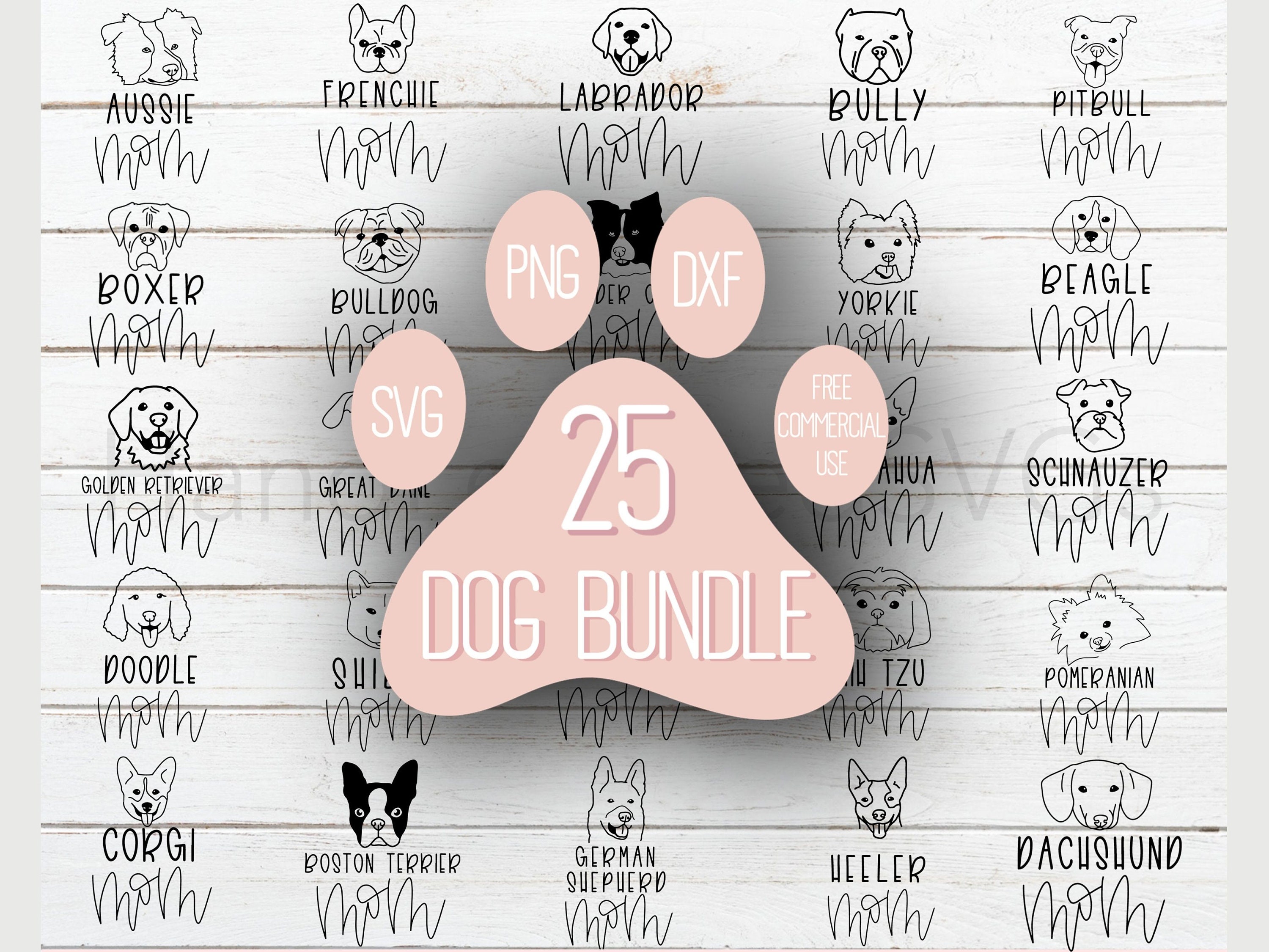Dog SVG Bundle Dog Mom SVG Dog SVG Dog Breed Svg Dog Face - Etsy
