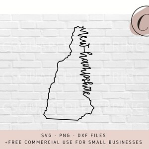New Hampshire SVG Hand Lettered SVG New Hampshire Svg New - Etsy