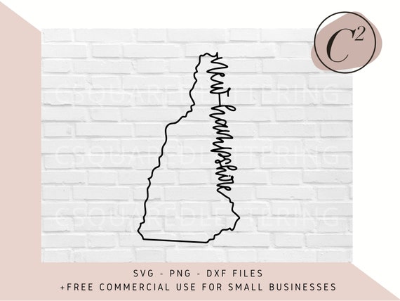 New Hampshire SVG Hand Lettered SVG New Hampshire Svg New - Etsy