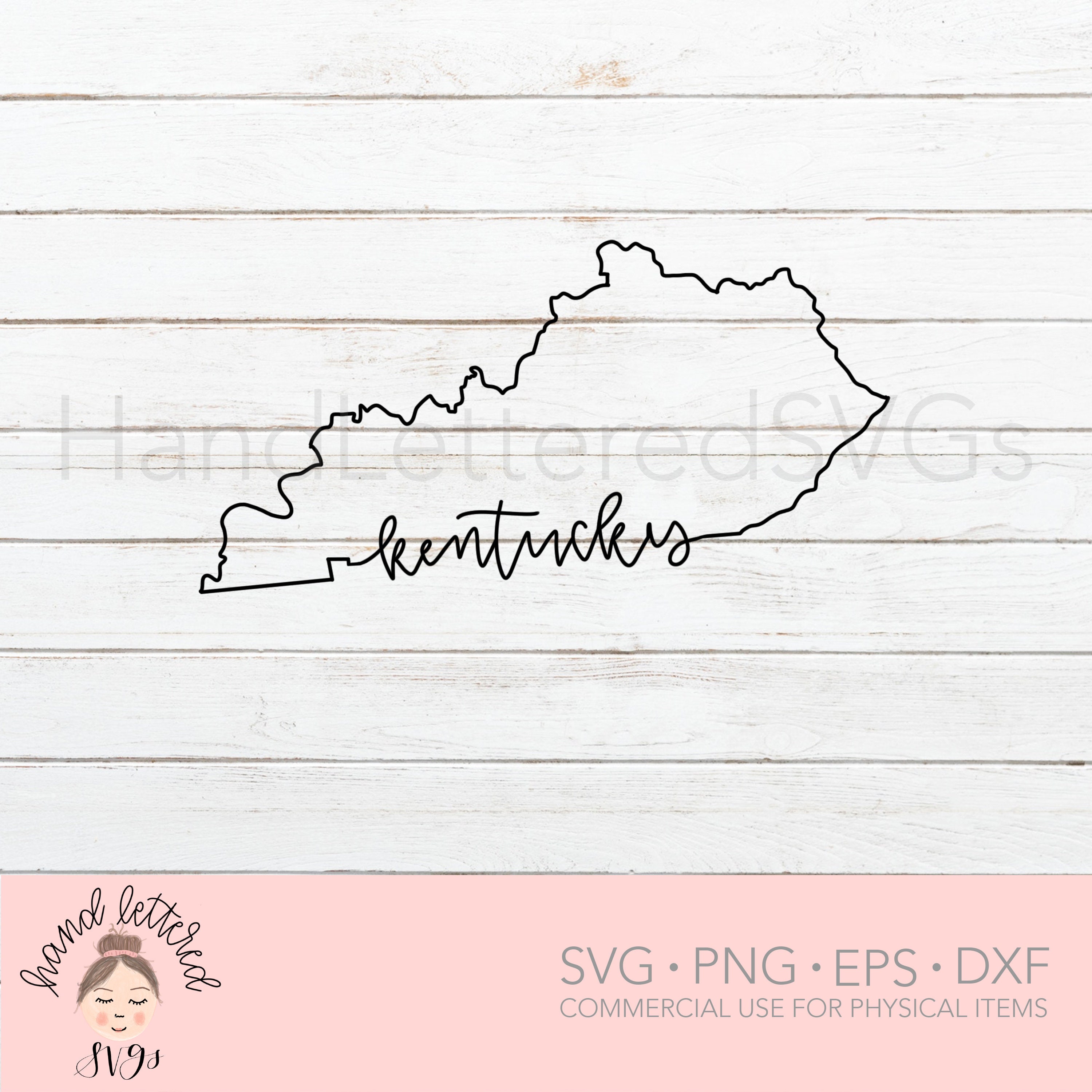 Kentucky SVG Hand Lettered SVG Kentucky svg Kentucky | Etsy