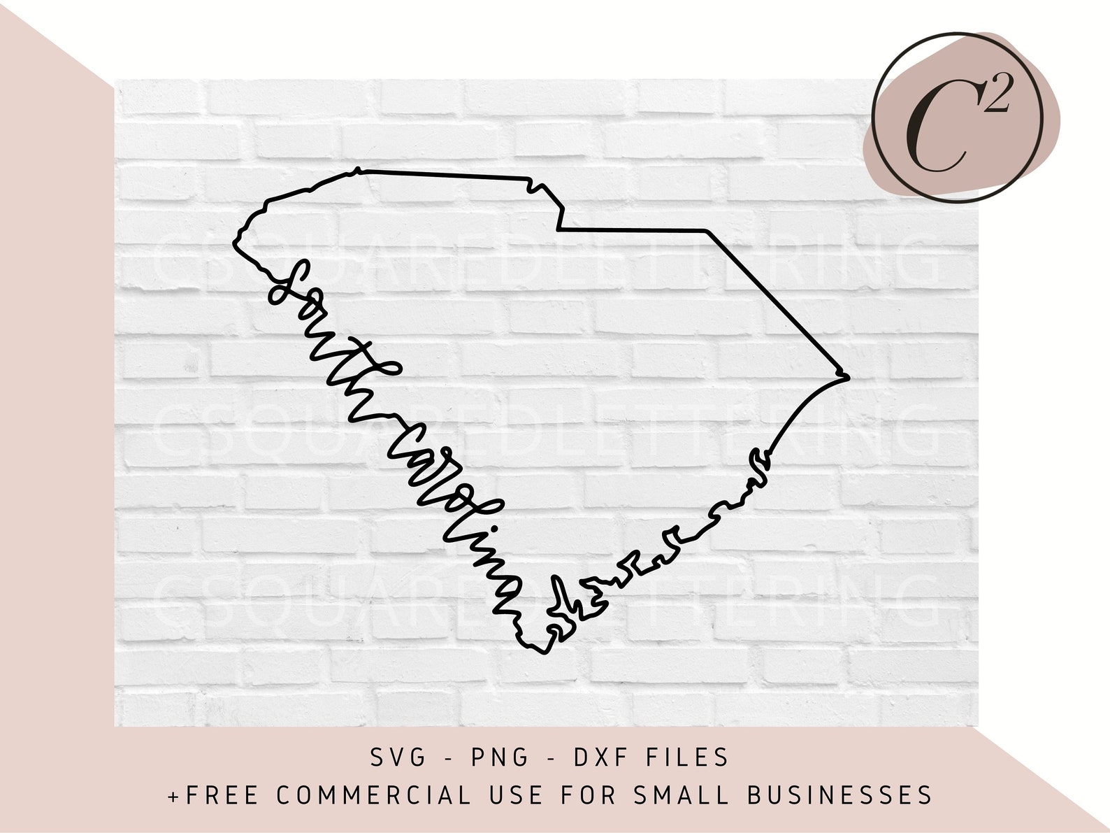 South Carolina SVG Hand Lettered SVG South Carolina Svg - Etsy