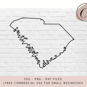 South Carolina SVG, Hand Lettered SVG, South Carolina Svg, South ...