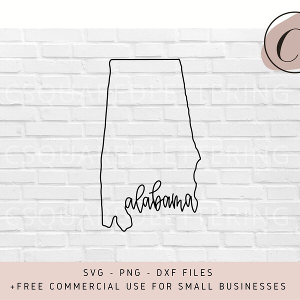 Alabama Outline - Etsy