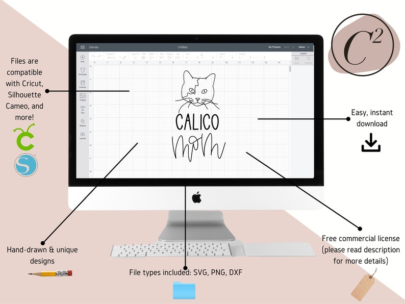 Calico Cat Mom SVG Cat Mom SVG Calico Svg Hand Lettered | Etsy