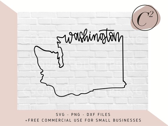 Washington SVG Hand Lettered SVG Washington Svg Washington | Etsy