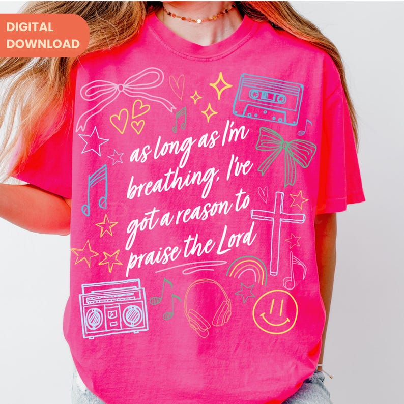Praise the Lord PNG, Trendy Faith Png, Christian Doodle Graphic ...