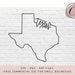 Texas SVG Hand Lettered SVG Texas Svg Texas Outline Svg - Etsy