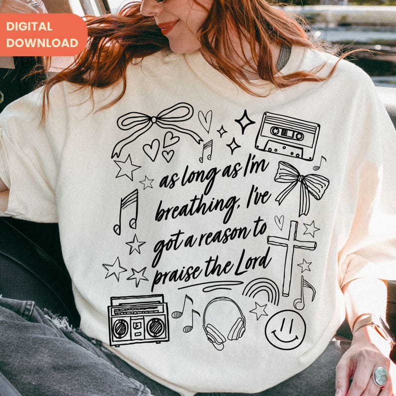 Praise the Lord PNG, Trendy Faith Png, Christian Doodle Graphic ...