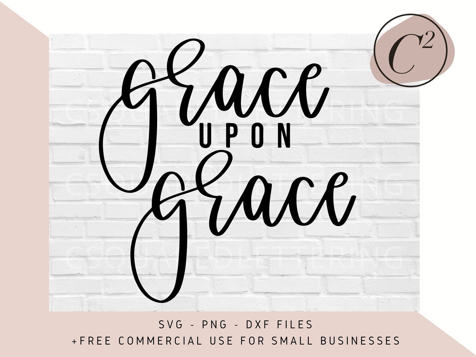 Grace Upon Grace SVG Hand Lettered SVG Christian Svg Files - Etsy
